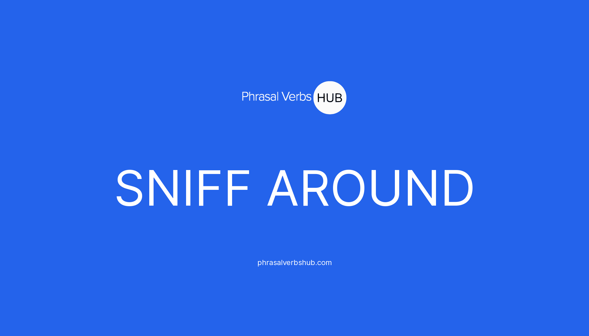 SNIFF AROUND | Phrasal Verb Meaning & Examples